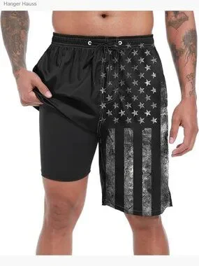 Swim | Mens Swim Trunks With Compression Liner 9 Inch Inseam Quick Dry ...